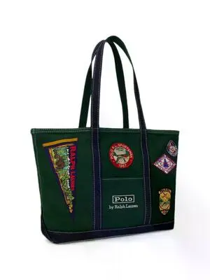 Polo Ralph Lauren Patch-embellished Canvas Tote Bag