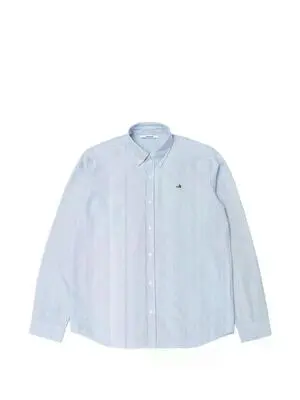 EDMMOND STUDIOS Duck Stripe-pattern Shirt - Blue