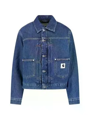 Carhartt Work In Progress Belmar Logo-patch Denim Jacket - Blue