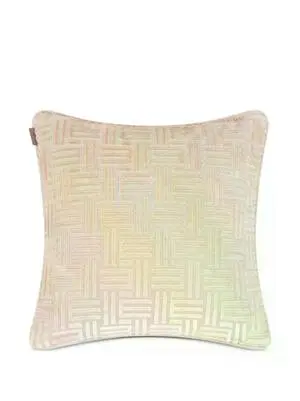 Etro Monogram-motif Jacquard Cushion - Neutrals