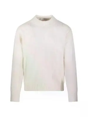 DUNST Ribbed-trim Crew-neck Sweater - Neutrals