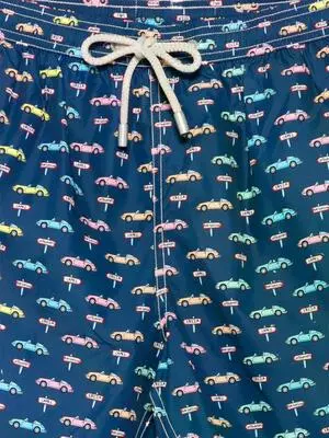 MC2 SAINT BARTH Car-print Drawstring-waist Swim Shorts