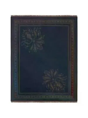 Etro Jacquard-woven Paisley Throw Blanket - Blue