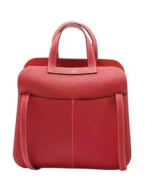 Hermès 2015 Taurillon Clemence Halzan 31 Satchel - Red