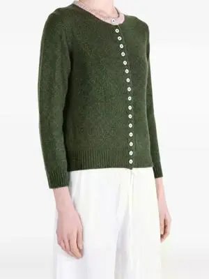 NIKKI CHASIN Clio Contrast-trim Cashmere Cardigan