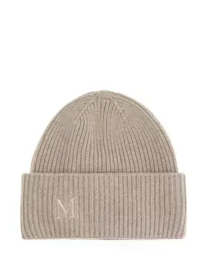 Max Mara Ribbed-knit Cashmere Beanie Hat - Neutrals