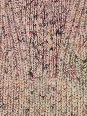 MARANT ETOILE Anita Half-zip Chunky-knit Sweater - Pink