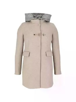 FAY Toggle-fastening Hooded Coat - Neutrals