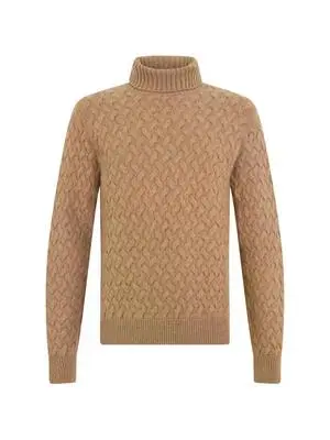 Fedeli Cable-knit Roll-neck Sweater - Neutrals