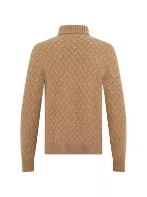 Fedeli Cable-knit Roll-neck Sweater