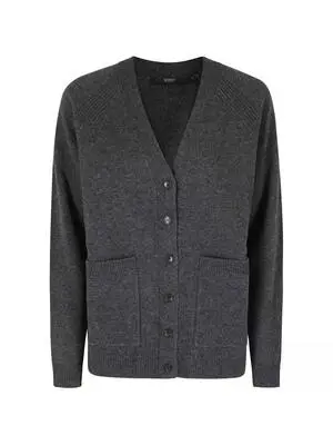Seventy V-neck Wool Cardigan - Grey