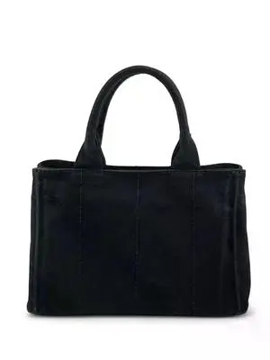 Prada 2000-2013 Small Canvas Canapa Logo Tote Satchel