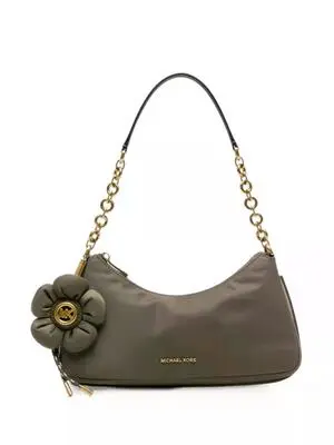 Michael Kors Floral-detail Chain-link Shoulder Bag - Green