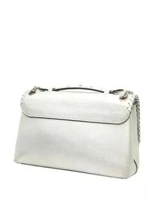 LOUIS VUITTON 2017 Metallic Cuir Plume Ecume Very Chain Bag Satchel - Silver
