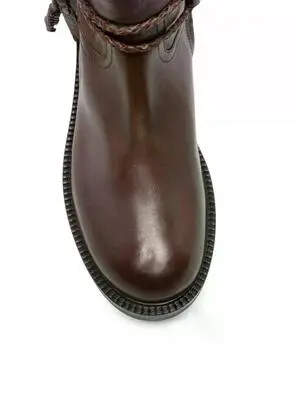 ZOLFO Braided-strap Leather Boots