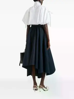 Givenchy Cropped Shirt In Poplin With Ruched Details