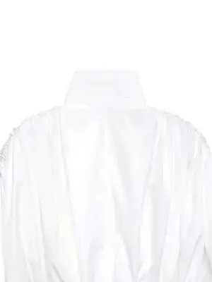 Givenchy Cropped Shirt In Poplin With Ruched Details
