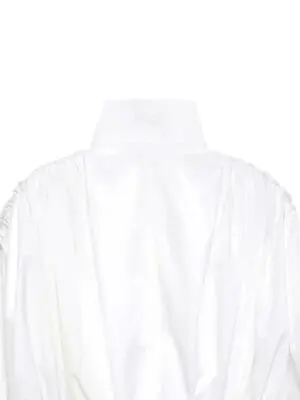 Givenchy Cropped Shirt In Poplin With Ruched Details