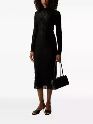 TWINSET Lace-overlay Midi Skirt