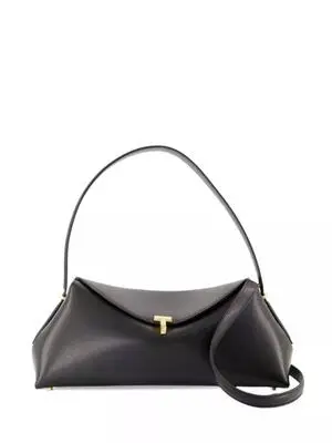 TOTEME T-lock Leather Shoulder Bag - Onyx