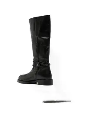 ZOLFO Braided-strap Leather Boots