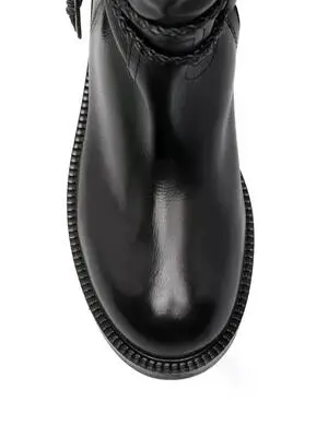 ZOLFO Braided-strap Leather Boots