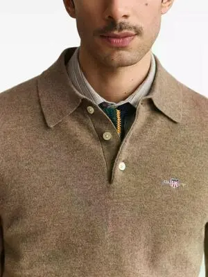 Gant Logo-embroidered Wool Sweater