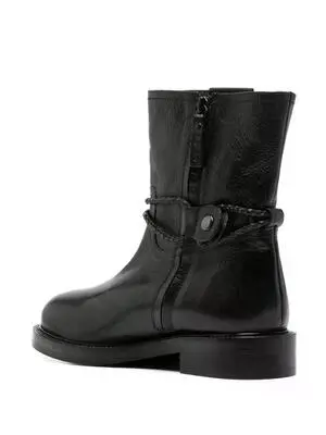ZOLFO Braided-strap Leather Boots