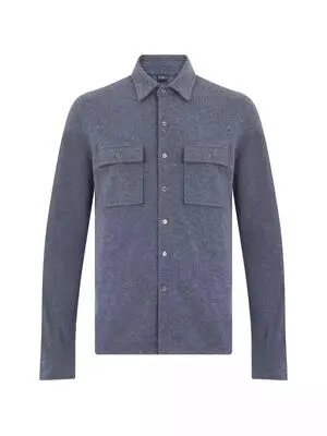 Fedeli Cashmere Long-sleeve Shirt - Blue