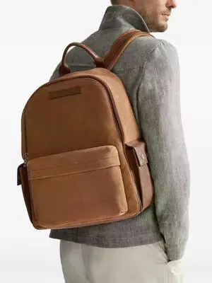 Brunello Cucinelli Suede And Buffalo Leather Travel Backpack