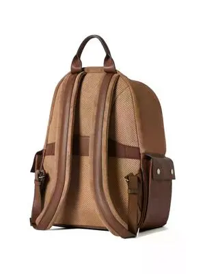 Brunello Cucinelli Suede And Buffalo Leather Travel Backpack