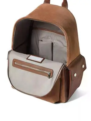 Brunello Cucinelli Suede And Buffalo Leather Travel Backpack