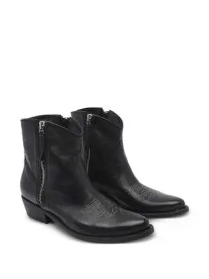 PAWELK'S Embroidered Calf Leather Cowboy Boots