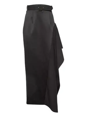 Solace London Belted Ruffle Midi Skirt