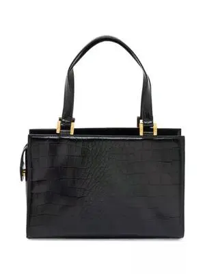 Saint Laurent Croc-embossed Leather Tote Bag