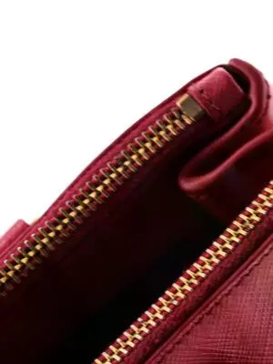 Prada Double Zip Lux Saffiano Leather Small Tote Bag - Pink