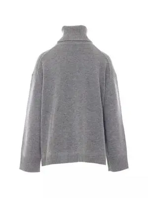 ALLUDE High-neck Drop-shoulder Sweater