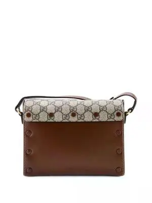 Gucci Logo Heart Gg Coated Canvas Crossbody Bag