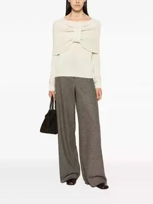 I BLUES Herringbone-pattern Trousers - Green