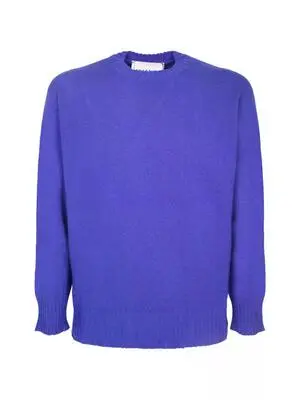 AMARANTO Ribbed-trim Sweater - Blue