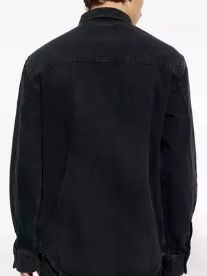 Off-White Logo-embroidered Denim Shirt