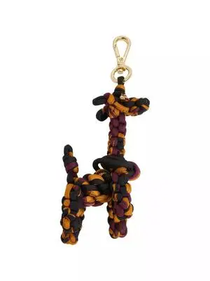 Emilio Pucci Labirinto-print Silk Giraffe Charm - Black