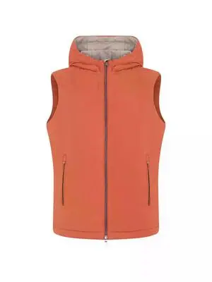 Fedeli Padded Hooded Gilet - Orange