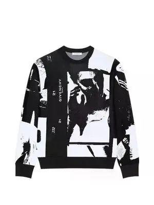 Givenchy Sweater In Knit With Photographic Negative Jacquard
