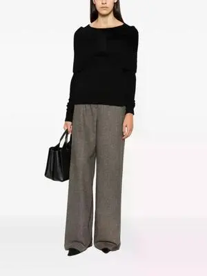 Ermanno Scervino Bow-detail Cashmere Sweater - Black