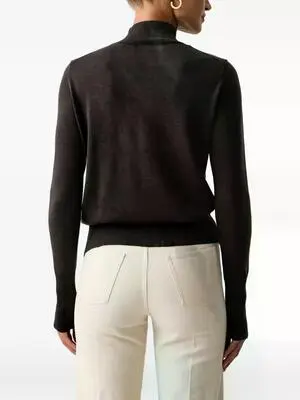 Pinko Love Birds-motif Mock-neck Sweater