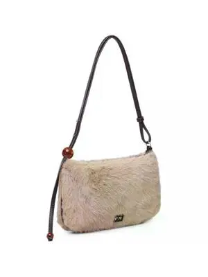 V°73 Faux-fur Logo-plaque Shoulder Bag