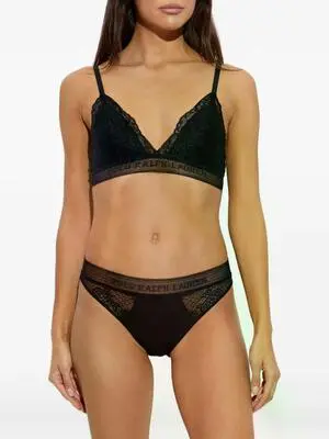 Polo Ralph Lauren Lace-trimmed Logo-band Bra