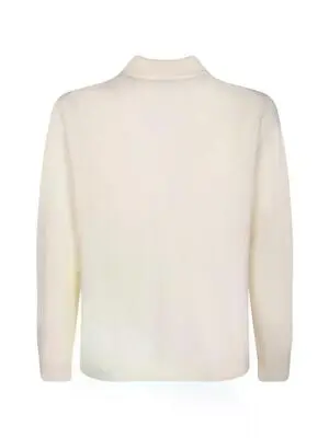 DELL'OGLIO Ribbed-knit Polo Shirt - Neutrals