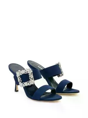 Manolo Blahnik Gable Jewel-buckle Sandals
